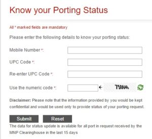 Check Porting Status online through www.mnpindia.in (MNP ...